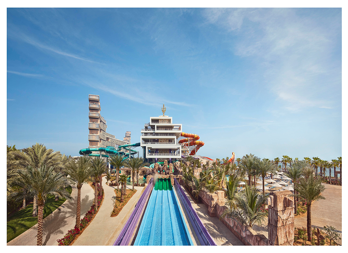 New waterslides and towers at Atlantis Aquaventure in Dubai