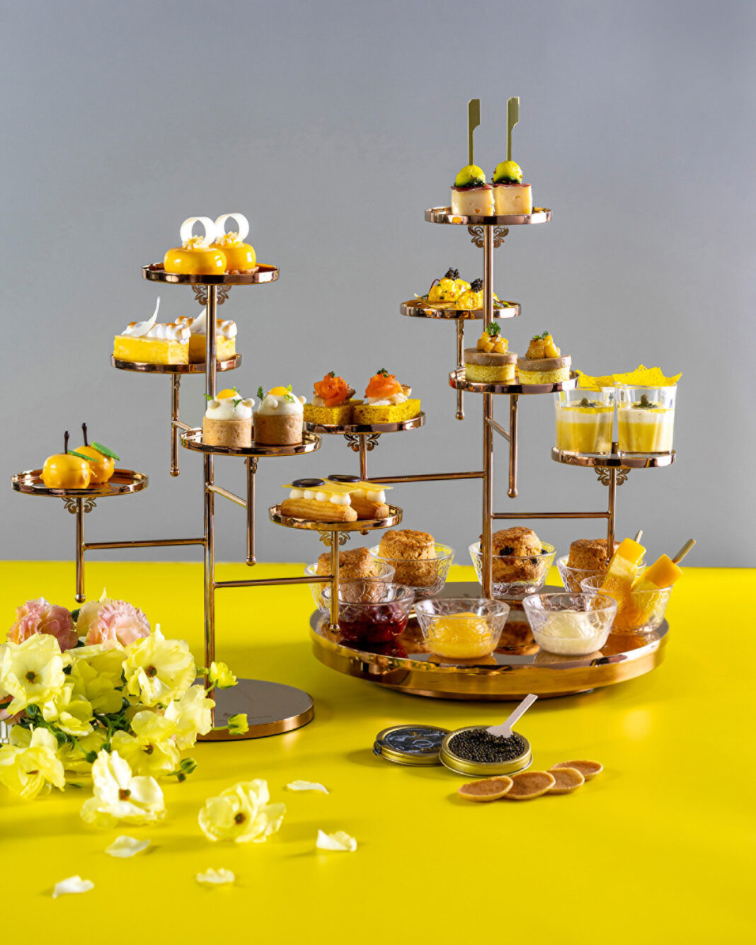 Golden yellow-themed Afternoon Tea inspired by the old town Centre of ...