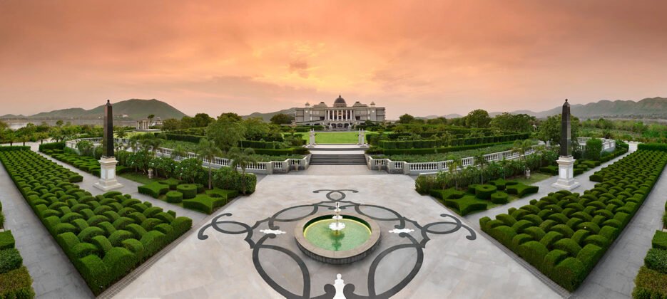 Inside the marvelous Raffles Udaipur on a 21-acre private island