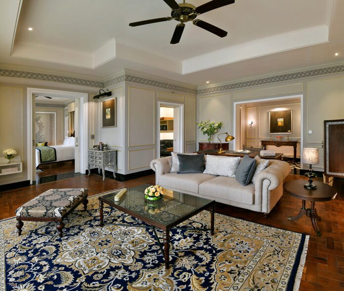 Inside the marvelous Raffles Udaipur on a 21-acre private island