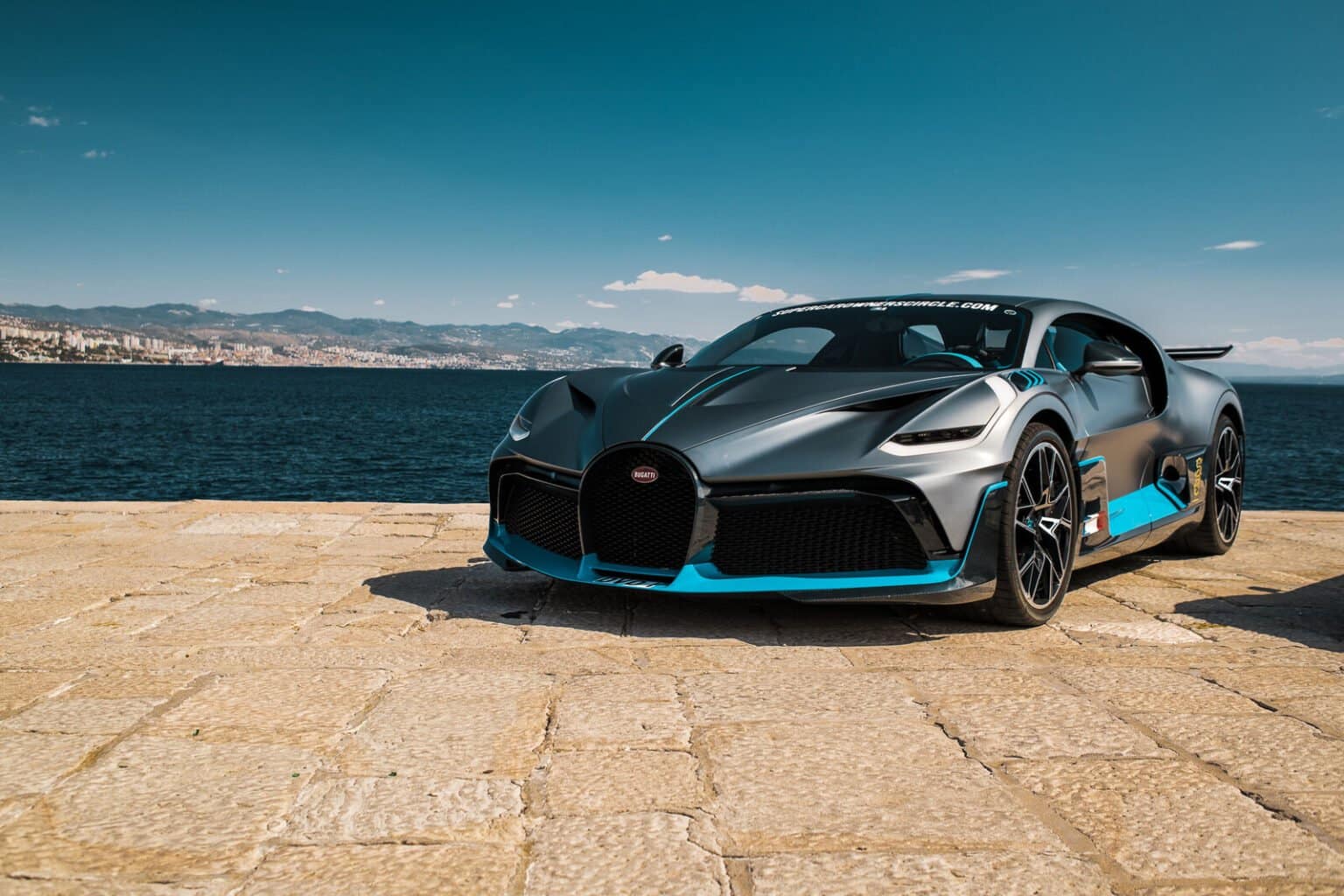 Five Bugattis were showcased at the SOC Croatia Weekend