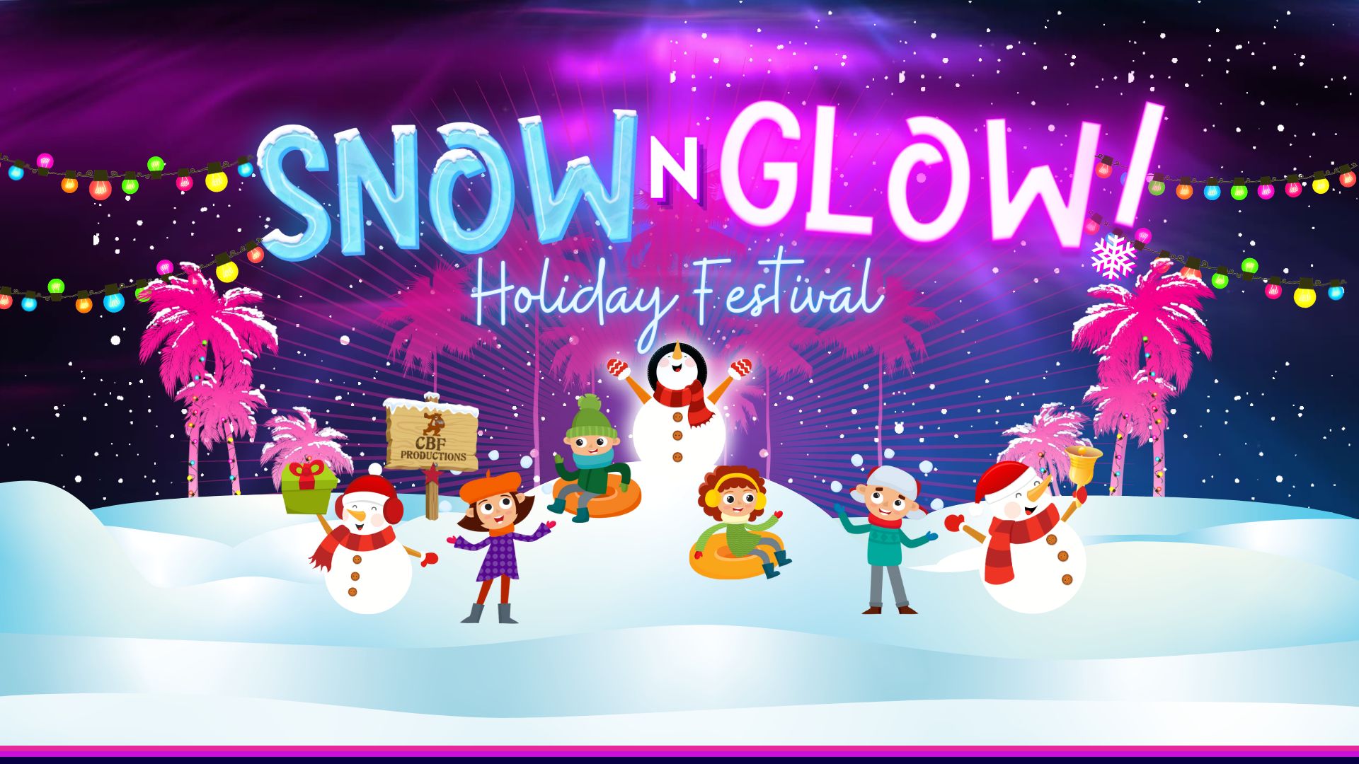 Go snow tubing and make a snowman at the 2021 Snow N Glow Holiday Festival