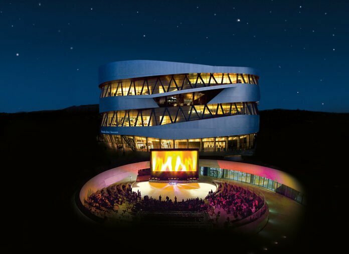 Outdoor stage in front of the Mercedes-Benz Museum will be transformed ...