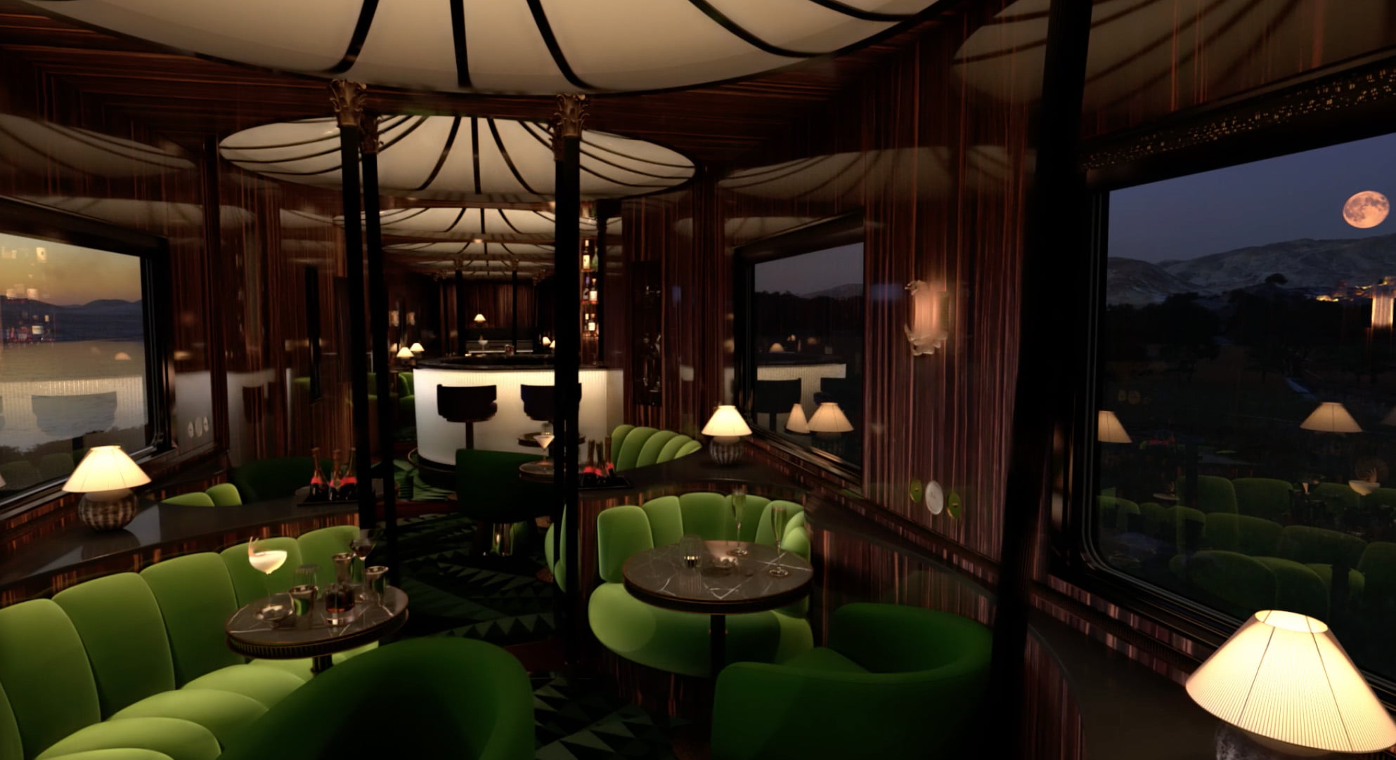 Orient Express revealed the decor of the future Bar-Car by architect ...